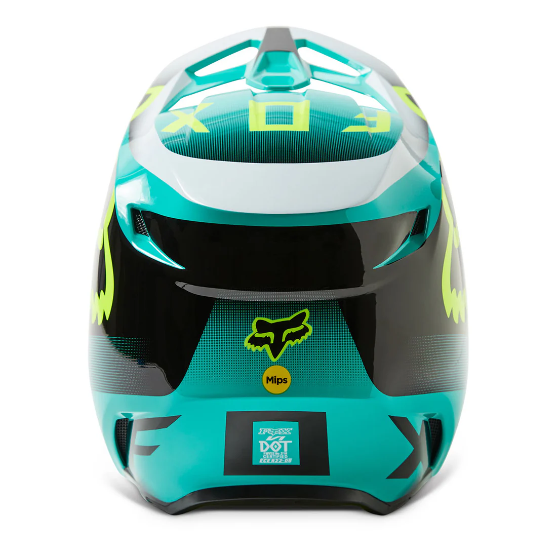 FOX V1 LEED HELMET YOUTH DOT TEAL – M - RIDE Motorsport